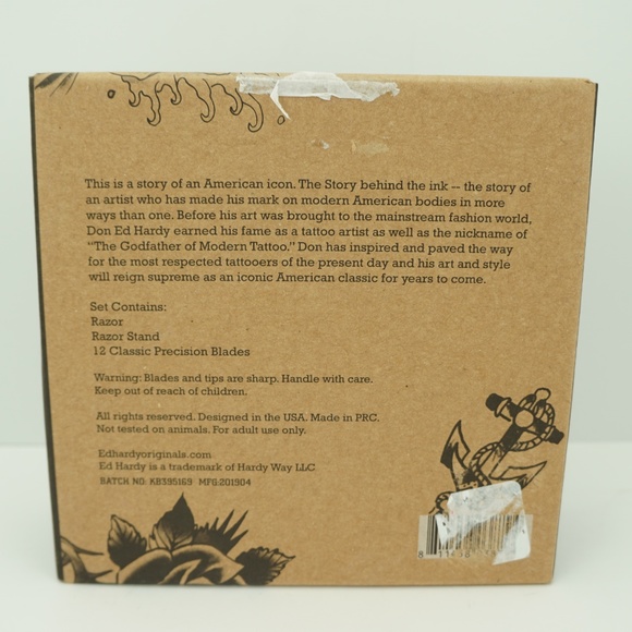 Ed Hardy | Accessories | New Ed Hardy Chrome Classic Razor And Stand ...